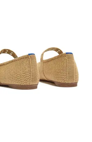Rothy's The Max Buckle Mary Jane Flat - Tan Woven