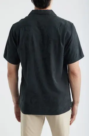 Tommy Bahama Botanic Loom Coastal Ease Botanic Loom Islandzone® Camp Shirt - Black