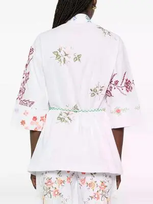RELAX RE-LUX Brione Floral-embroidered Kimono
