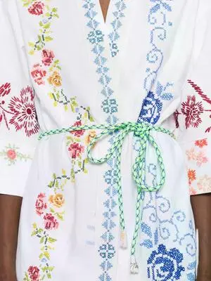 RELAX RE-LUX Brione Floral-embroidered Kimono