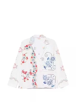 RELAX RE-LUX Baldo Embroidered Double-breasted Blazer
