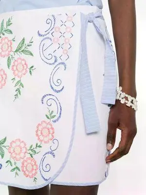 RELAX RE-LUX Nago Floral-embroidered Mini Skirt