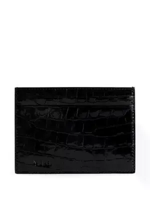 YU MEI Youhan Crocodile-effect Cardholder - Black