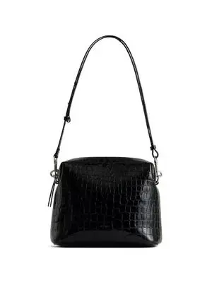YU MEI Ch'lita Croc-effect Leather Crossbody Bag - Black