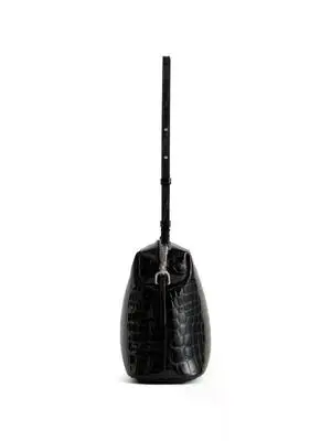YU MEI Ch'lita Croc-effect Leather Crossbody Bag - Black