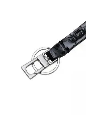 YU MEI Crocodile-embossed Leather Key Chain