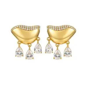 ZEPPLIN THE LABEL Aphrodite Drop Earrings - Gold