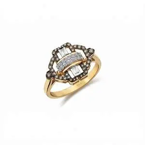 REIS JEWELLERY 14k Yellow Diamond Line Ring - Gold
