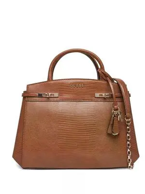 Guess Reptile-effect Top-handle Tote Bag