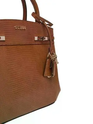 Guess Reptile-effect Top-handle Tote Bag