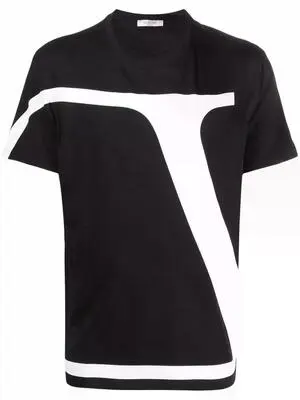 Valentino Garavani Vlogo Signature Print T-shirt - Black