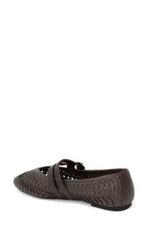 REISS Elizabeth Mary Jane Flat - Chocolate
