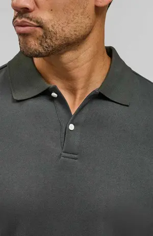 RYE 51 The Braden Long Sleeve Polo - Cedar