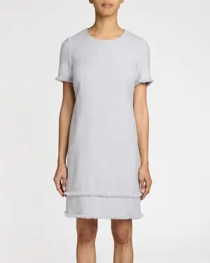 Santorelli Melania Bouclé Shift Dress