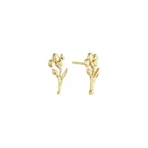 SET & STONES Elsie Birth Flower Stud Earrings - Gold/february