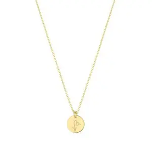 SET & STONES Lily Birth Flower Pendant Necklace - Gold/january