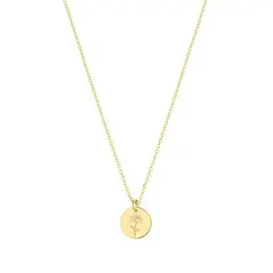 SET & STONES Lily Birth Flower Pendant Necklace - Gold/june