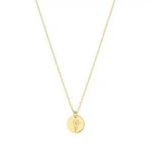 SET & STONES Lily Birth Flower Pendant Necklace - Gold/march