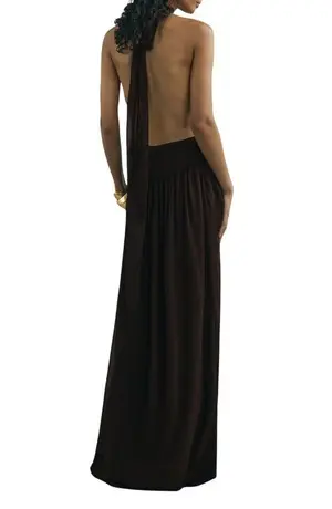 REISS Luna Halter Gown