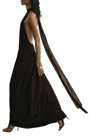 REISS Luna Halter Gown
