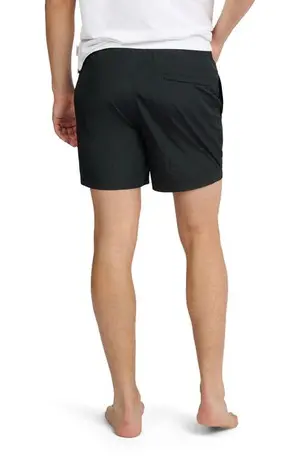 Onia Crinkle 5" Swim Trunk - Black