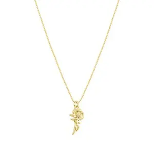 SET & STONES Elsie Birth Flower Charm Necklace - Gold/august