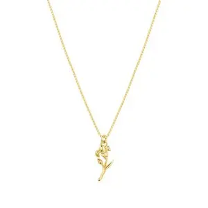 SET & STONES Elsie Birth Flower Charm Necklace - Gold/february