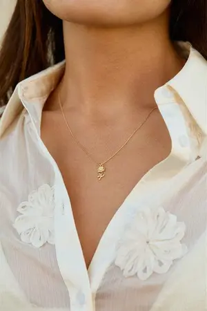 SET & STONES Elsie Birth Flower Charm Necklace - Gold/february