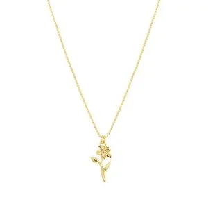 SET & STONES Elsie Birth Flower Charm Necklace - Gold/march