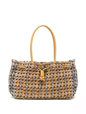 Borbonese La Nido Woven Drawstring Shoulder Bag