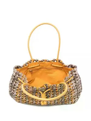 Borbonese La Nido Woven Drawstring Shoulder Bag