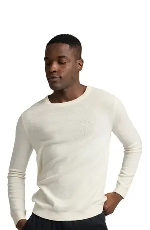 Onia Crewneck Cashmere Sweater - Egret