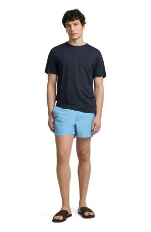 Onia Stretch Linen Crewneck Short Sleeve Tee - Midnight