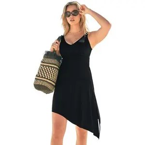 SWIM 365 Convertible Swim Dress With Built-in Brief - Black