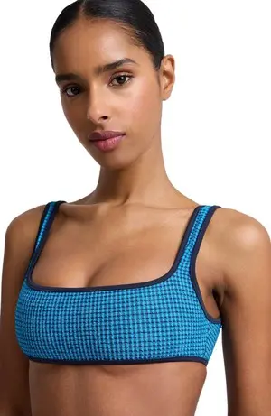 Onia Claire Tricot Bikini Top - Blue