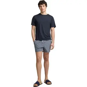 Onia Onia Classic Charles 4" Swim Trunk Navy Gingham