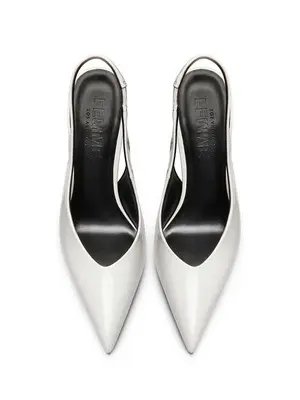 FEMME Gt3 Slingback Pumps - White