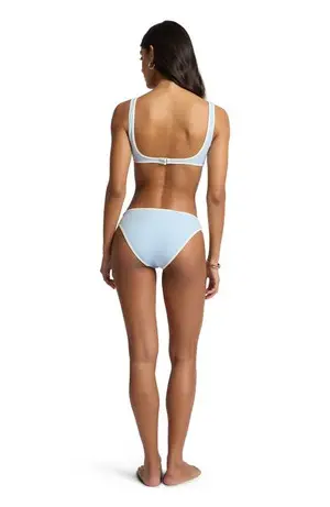 Onia Claire Square Neck Bikini Top - Sky/white