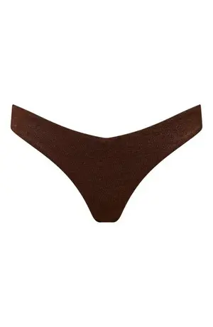 Onia Chiara Mid-rise Bikini Bottom - Hickory