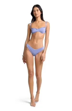 Onia Chiara Mid-Rise Bikini Bottom Periwinkle