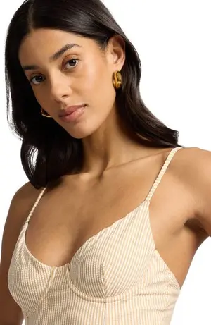 Onia Chelsea One-piece Swimsuit - Ochre/white