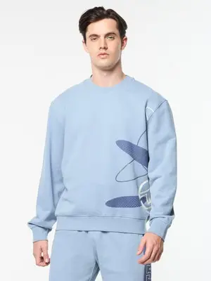SERGIO TACCHINI Ciro Crewneck Sweatshirt - Faded Denim