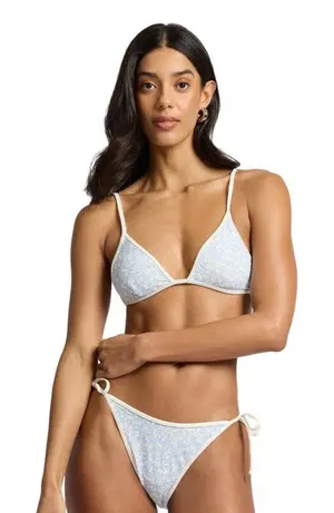 Onia Aimee Adjustable Bikini Top - Sky/egret