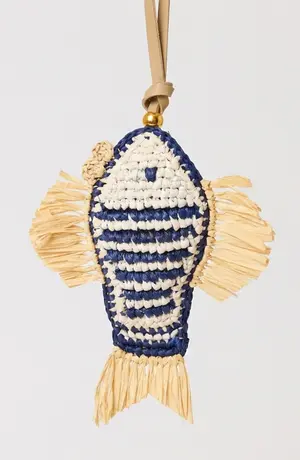 BTB LOS ANGELES Fish Charm - Navy/white