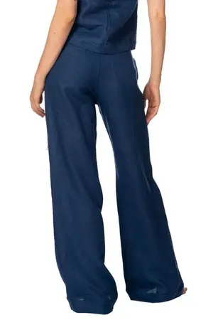 KIBYS Sacred Sun Wide Leg Linen Pant