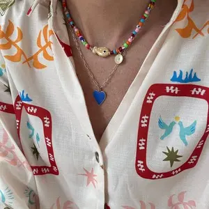 ERIN MCDERMOTT JEWELRY Beaded Fish Pendant Necklace