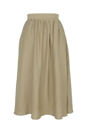 MODENAIRE Flowy A-line Midi Skirt