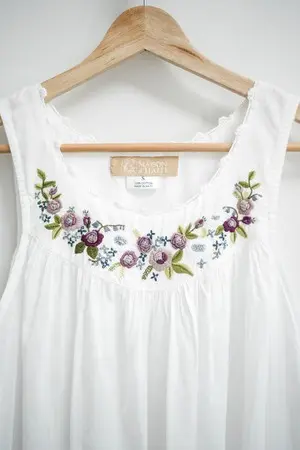 MAISON D'HAITI Purple Rosebud Nightgown