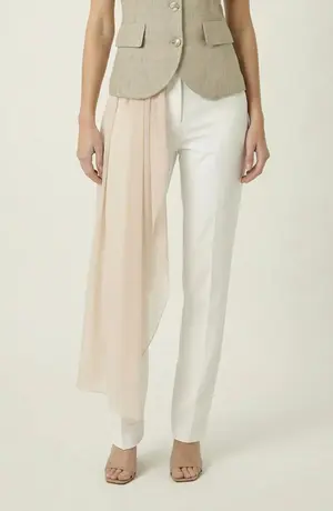 MODENAIRE Tailored Sleeveless Vest Top - Beige
