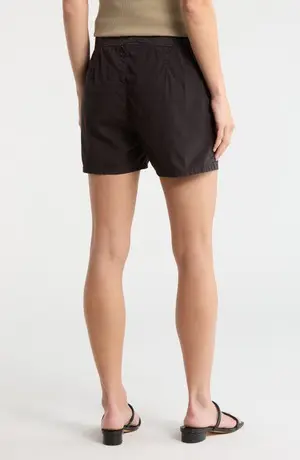 JAMES PERSE Stretch Cotton Poplin Drawstring Shorts